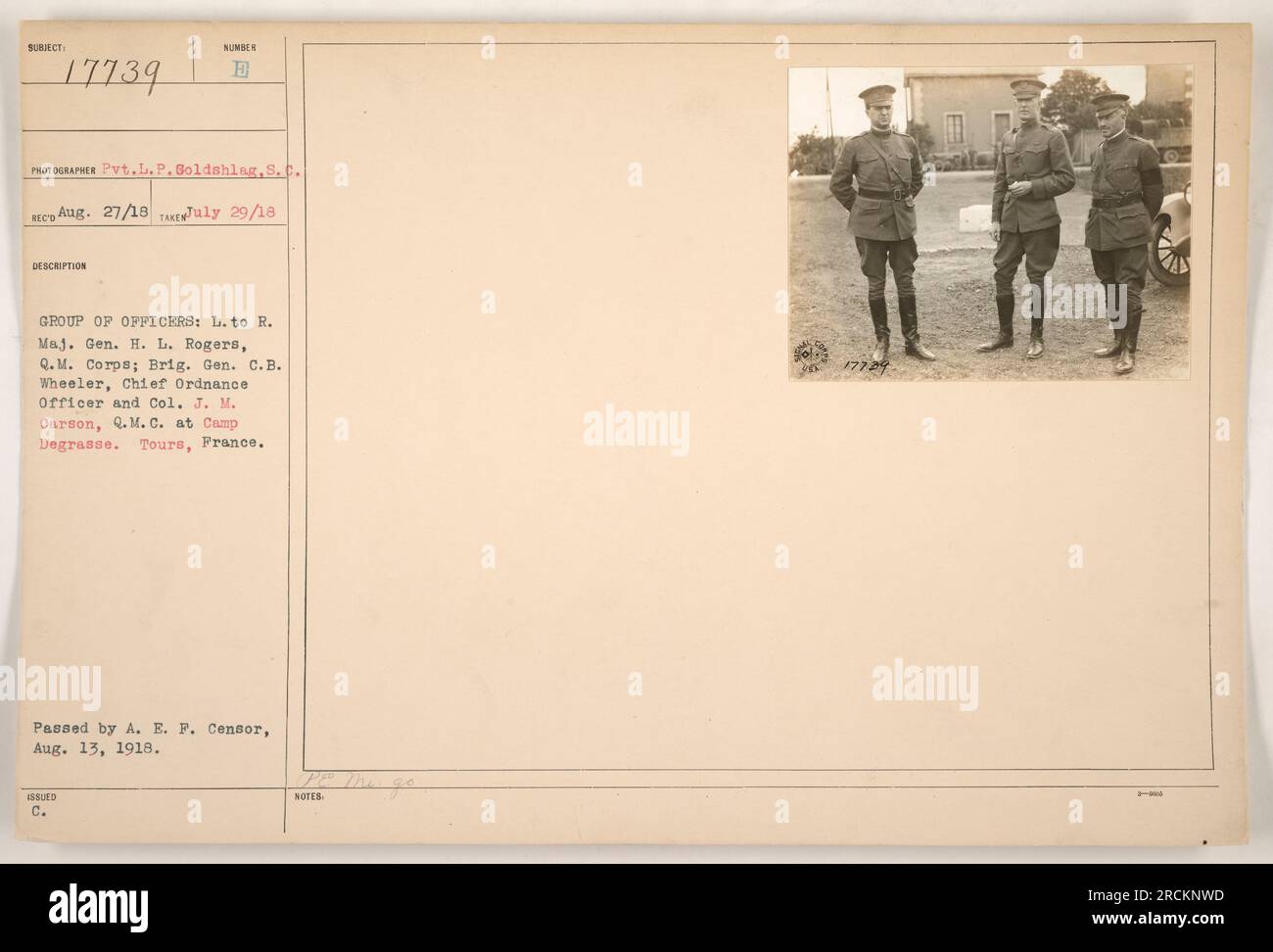 Maj gen e b wheeler hi-res stock photography and images - Alamy