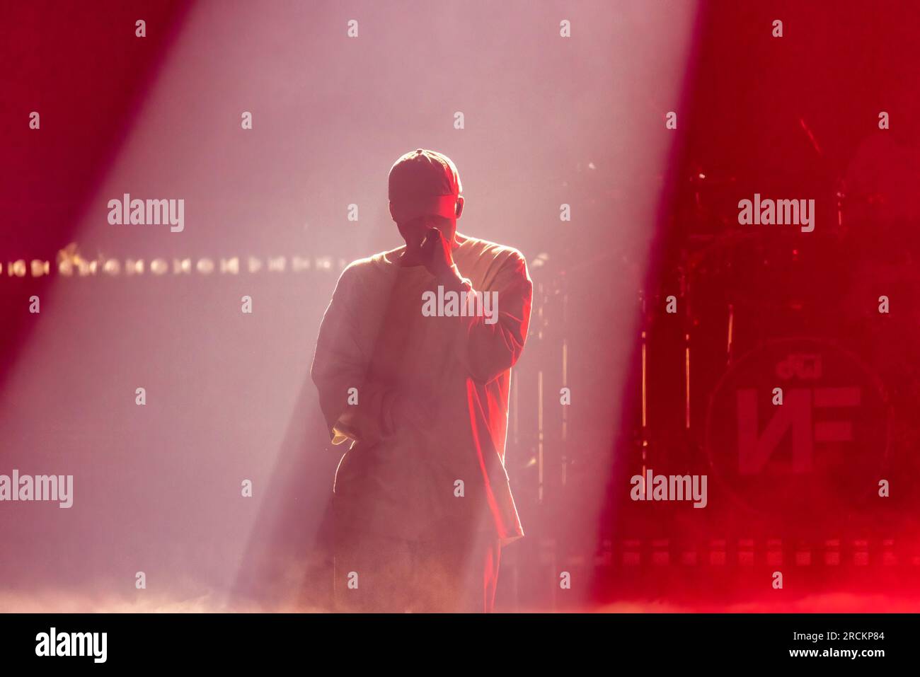 Chicago, USA. 14th July, 2023. Rapper NF (Nathan Feuerstein) during the ...