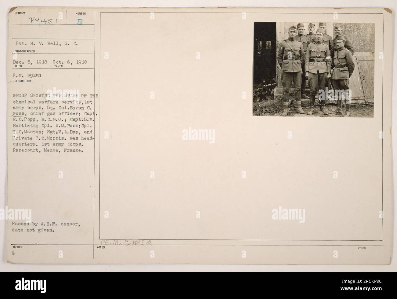 Lt col byron c goss hi-res stock photography and images - Alamy