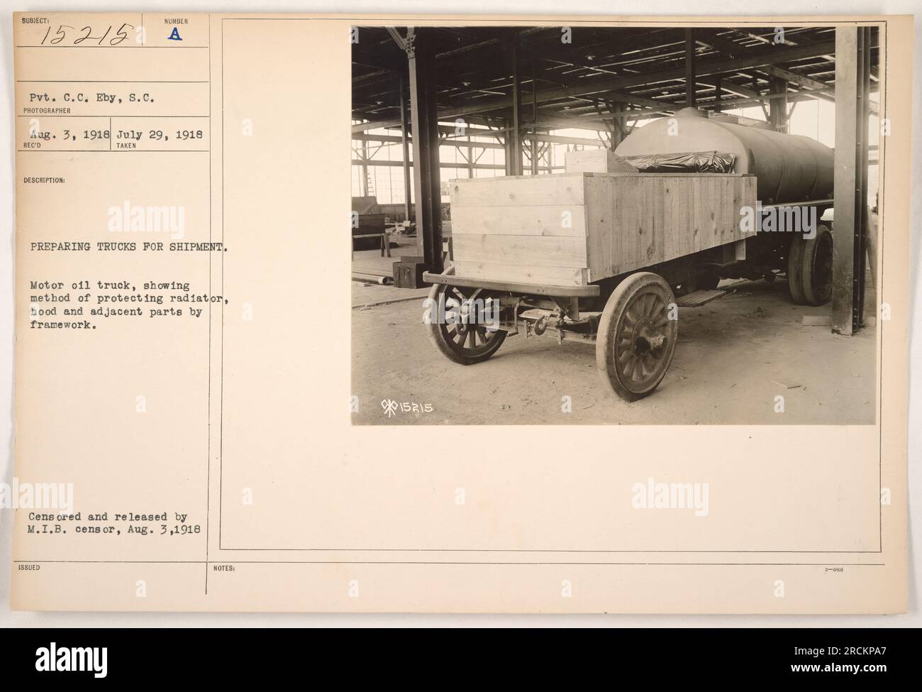 Private C.C. Eby of the Signal Corps is seen in this photograph taken ...