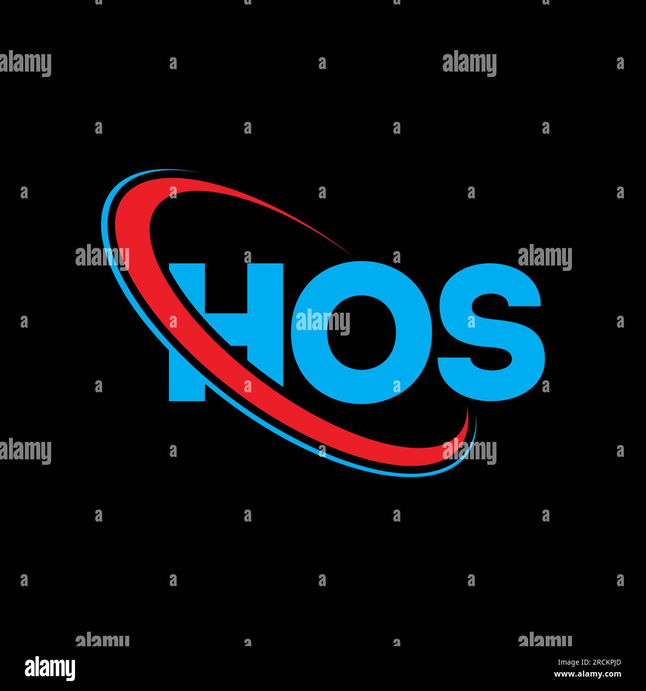HOS logo. HOS letter. HOS letter logo design. Initials HOS logo linked with circle and uppercase ...