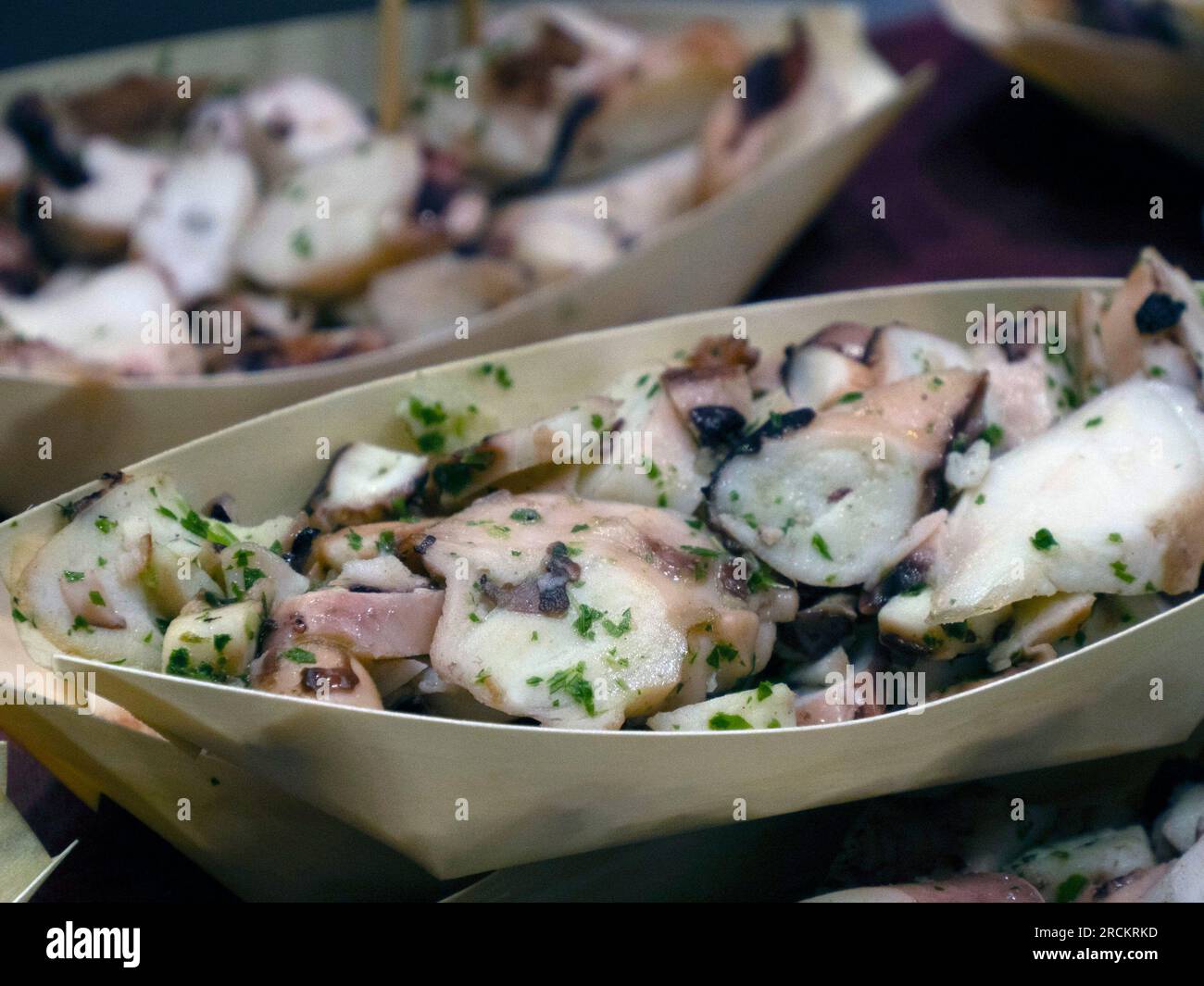 octopus boqueria the barcelona fruit seafood meat ham food market Stock ...