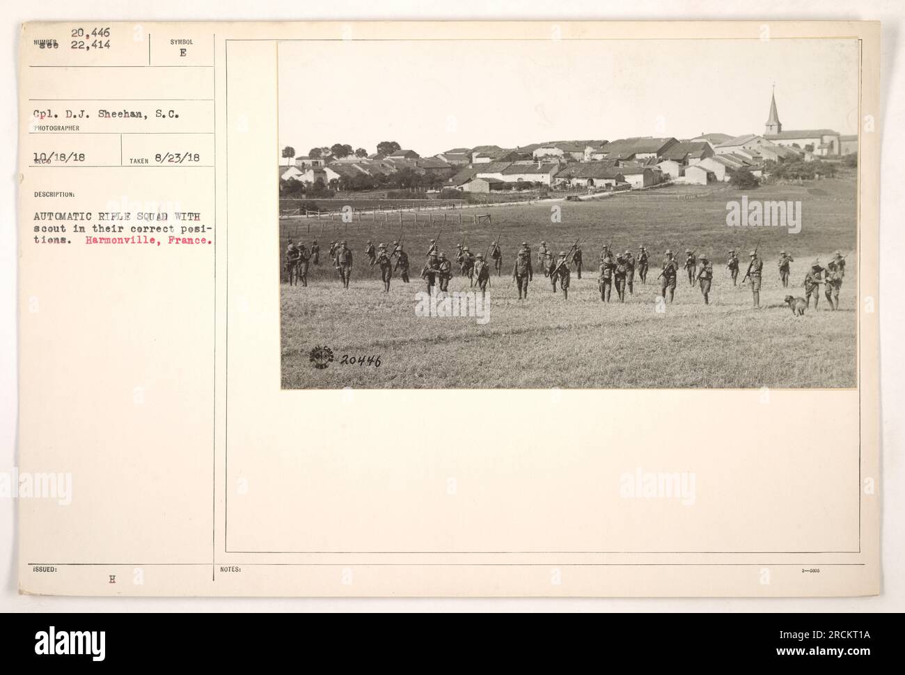 An automatic rifle squad with a scout in their correct positions during ...