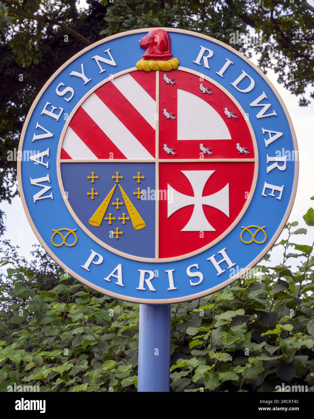 Name sign for the parish of Mavesyn Ridware, Litchfield District ...