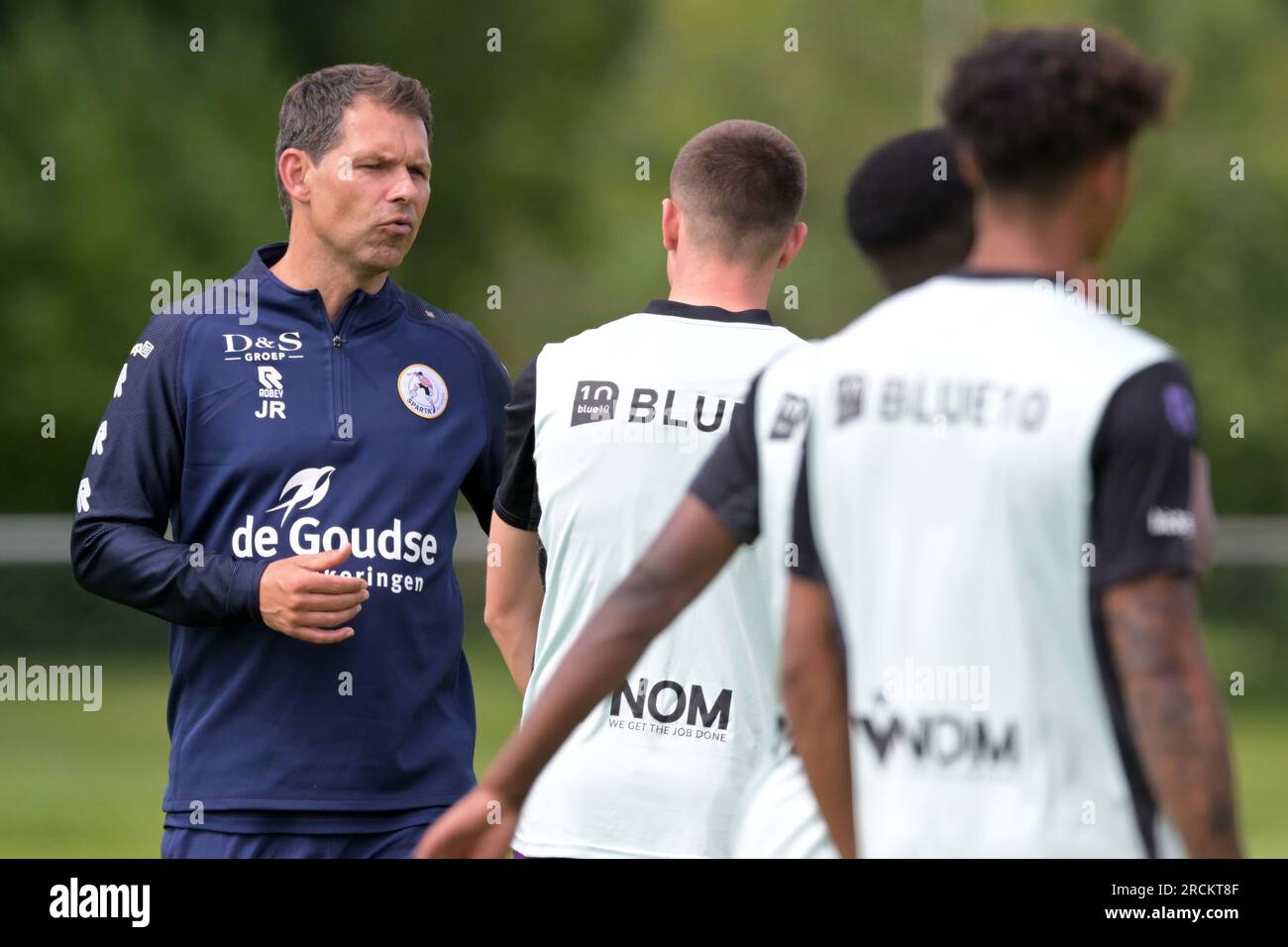 DELDEN - (l) Sparta Rotterdam coach Jeroen Rijsdijk during the friendly ...