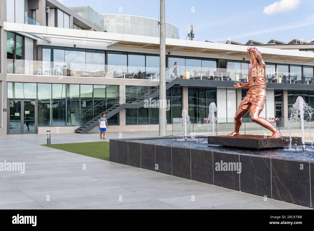 Manacor, Spain; july 01 2023: Metal sculpture of the Spanish tennis ...