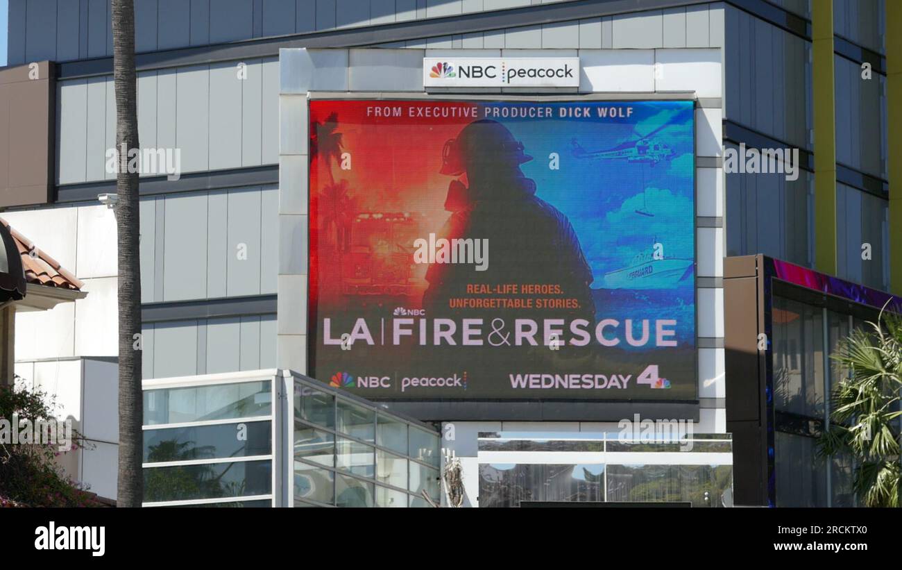 Los Angeles, California, USA 13th July 2023 LA Fire & Rescue Billboard ...