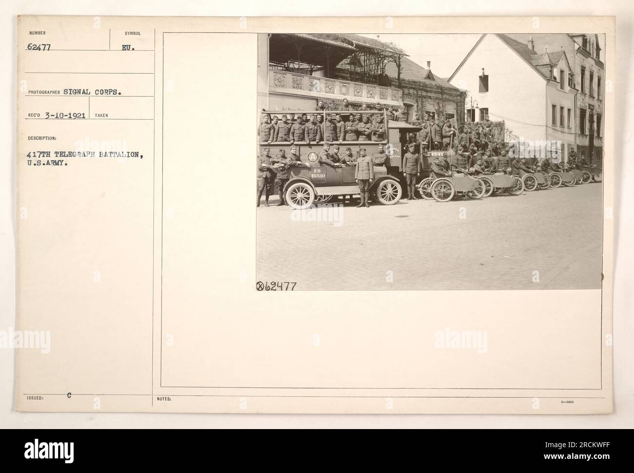 Soldiers of the 417th Telegraph Battalion, U.S. Army, captured in a ...
