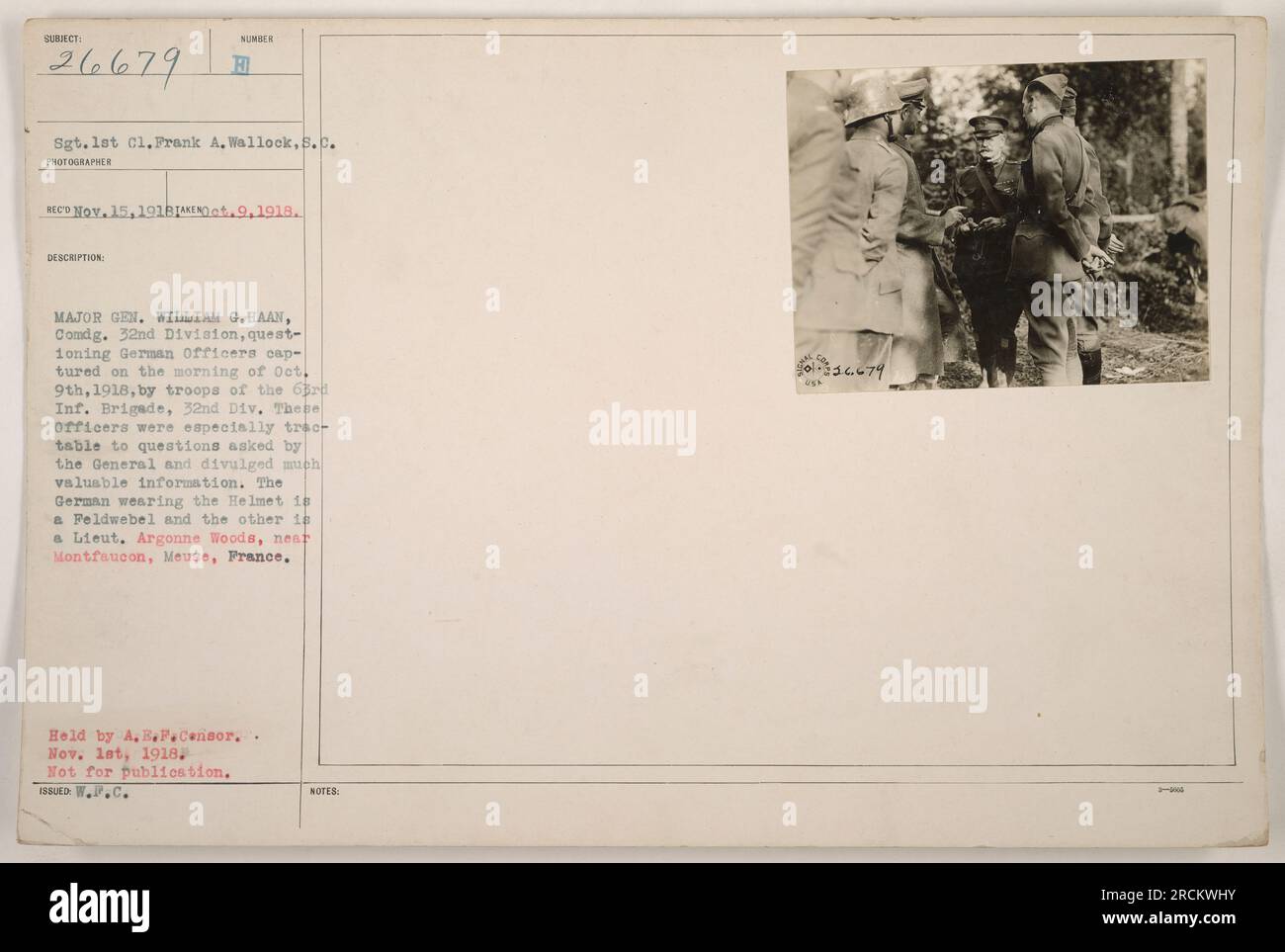Major General William G. Haan, commander of the 32nd Division ...
