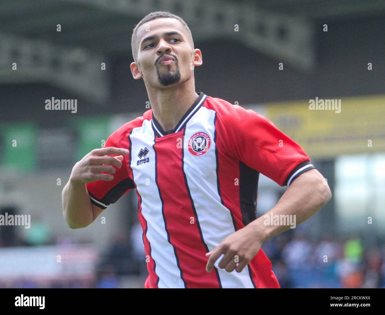 Sheffield Uniteds Iliman Ndiaye Celebrates After Scoring During A Pre