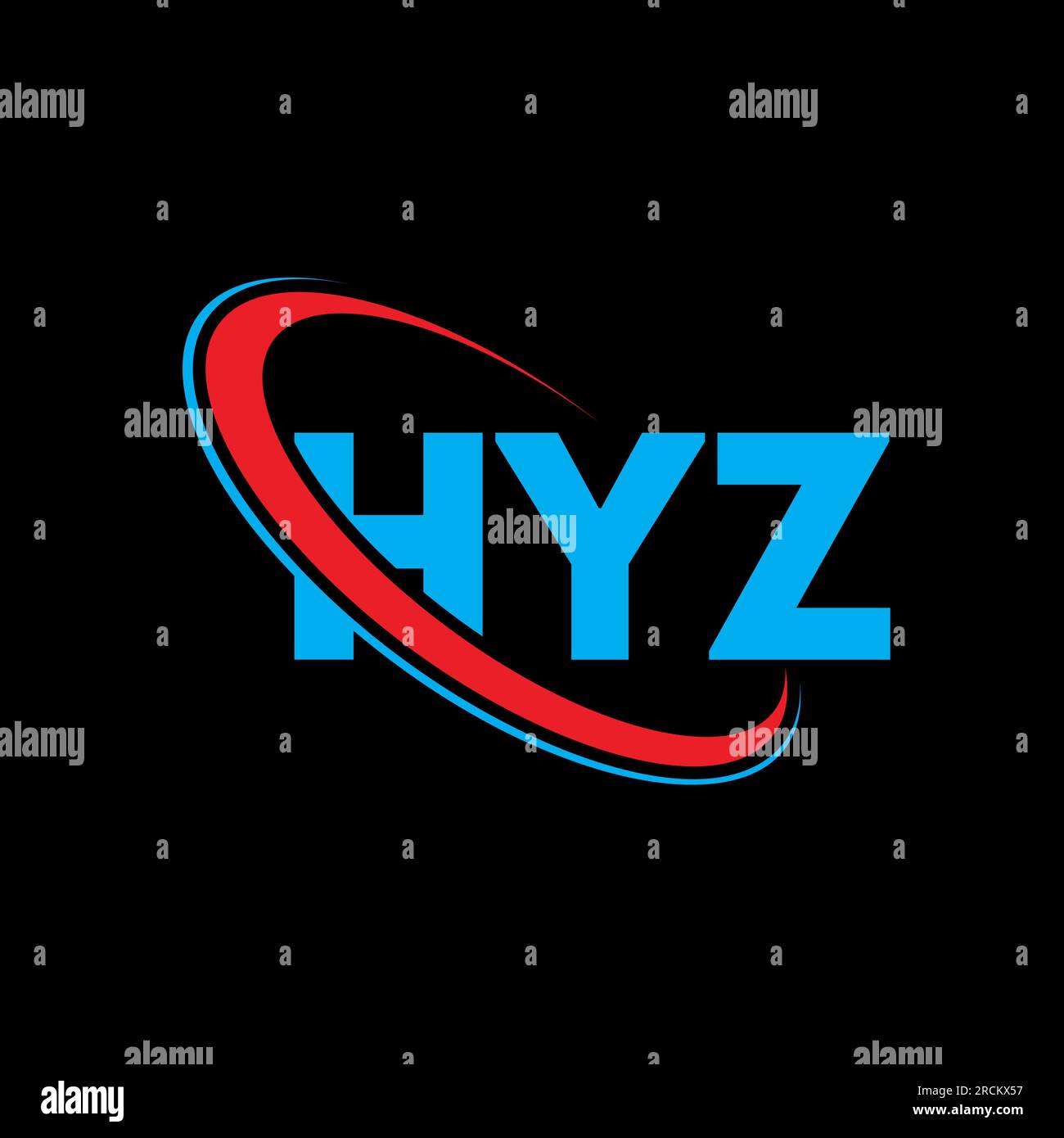 HYZ logo. HYZ letter. HYZ letter logo design. Initials HYZ logo linked with circle and uppercase ...