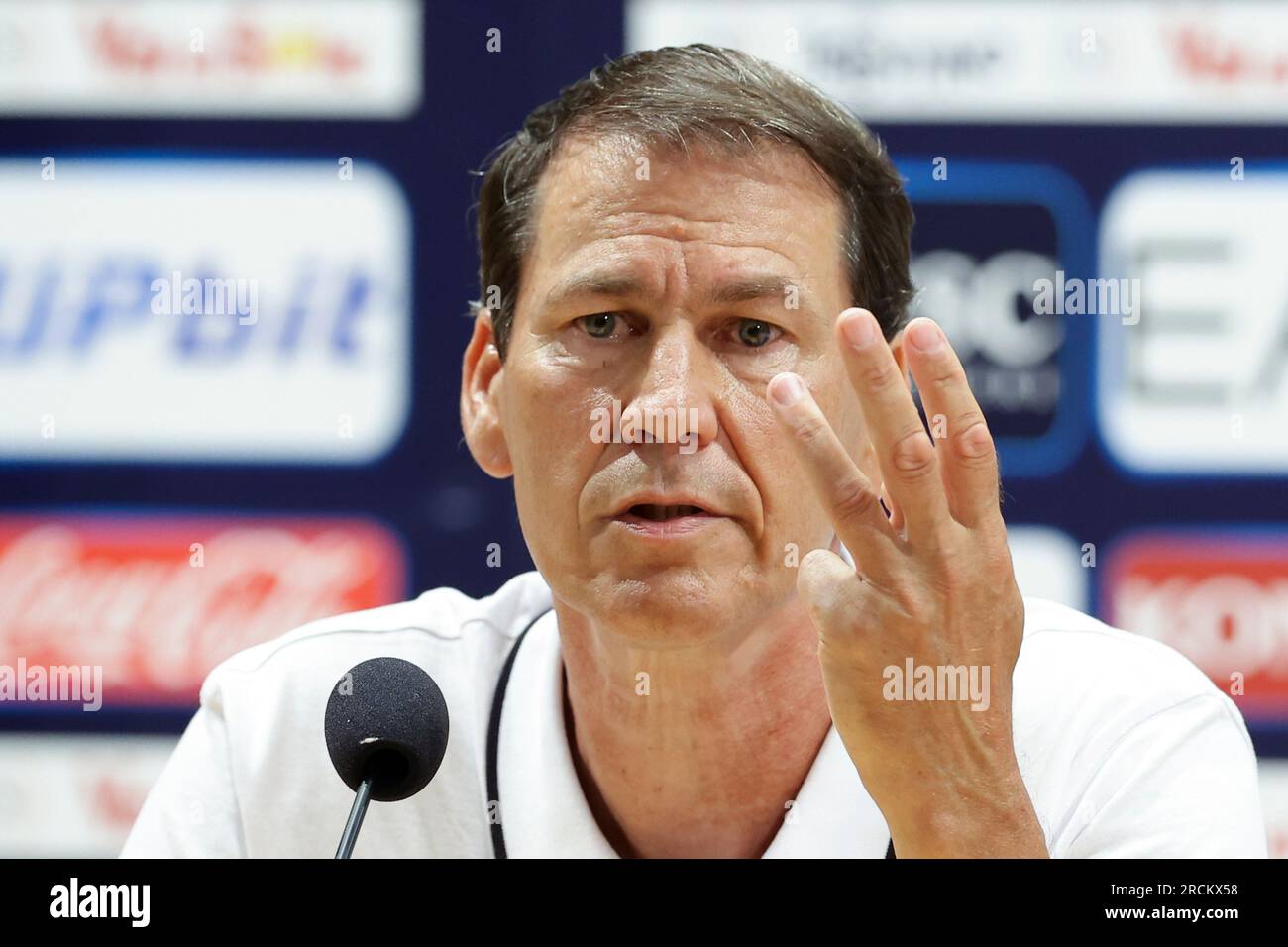 Press Conference of SSC Napoli's French coach Rudi Jose Garcia during ...