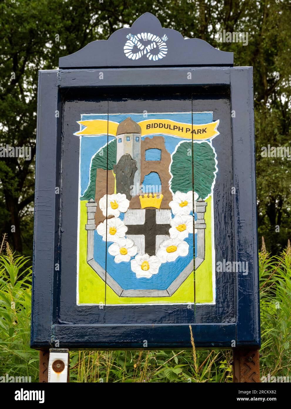 Name plate sign for Biddulph Park, Biddulph, Stoke-on-Trent ...