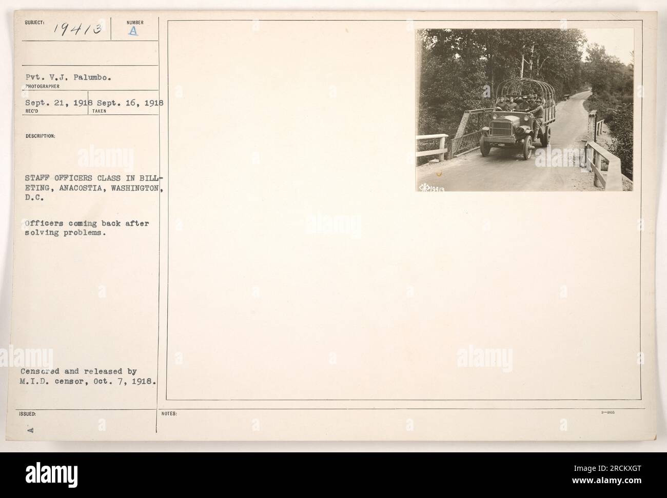 Pvt. V.J. Palumbo participating in a staff officers class in bill eting ...