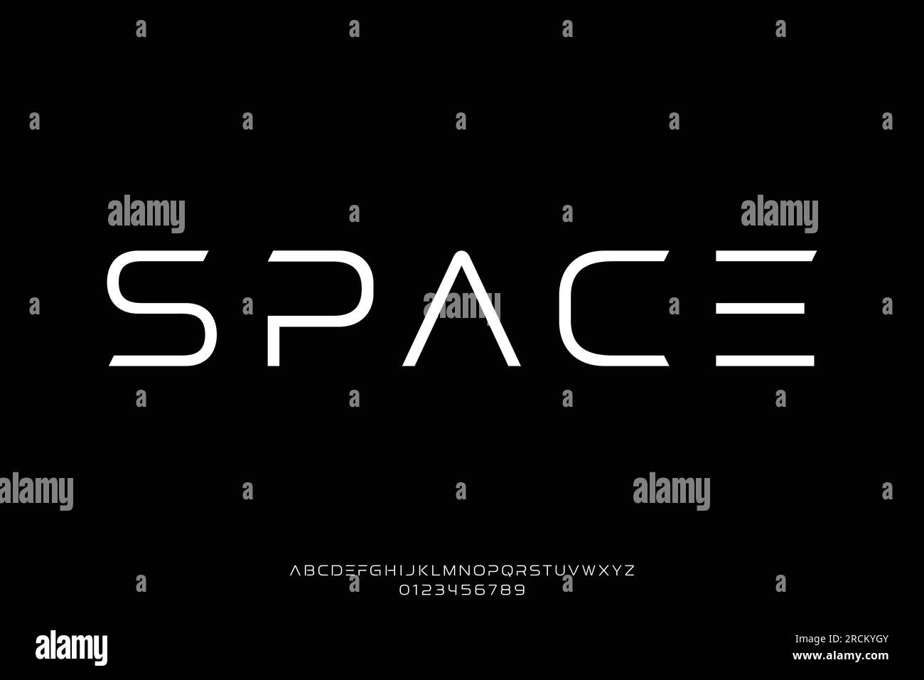 Space font hi-res stock photography and images - Alamy