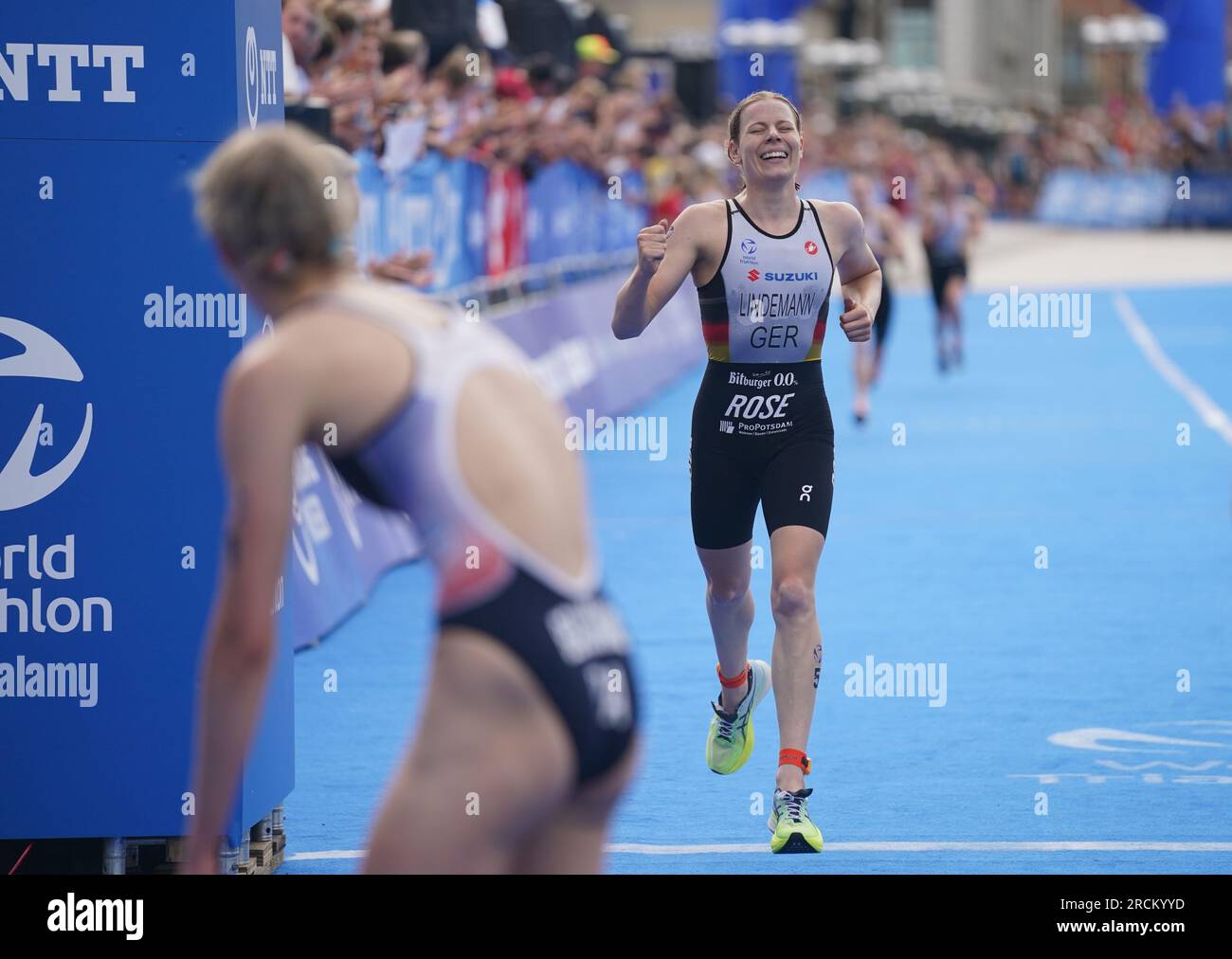 Hamburg, Germany. 15th July, 2023. Triathlon: ITU World Triathlon ...