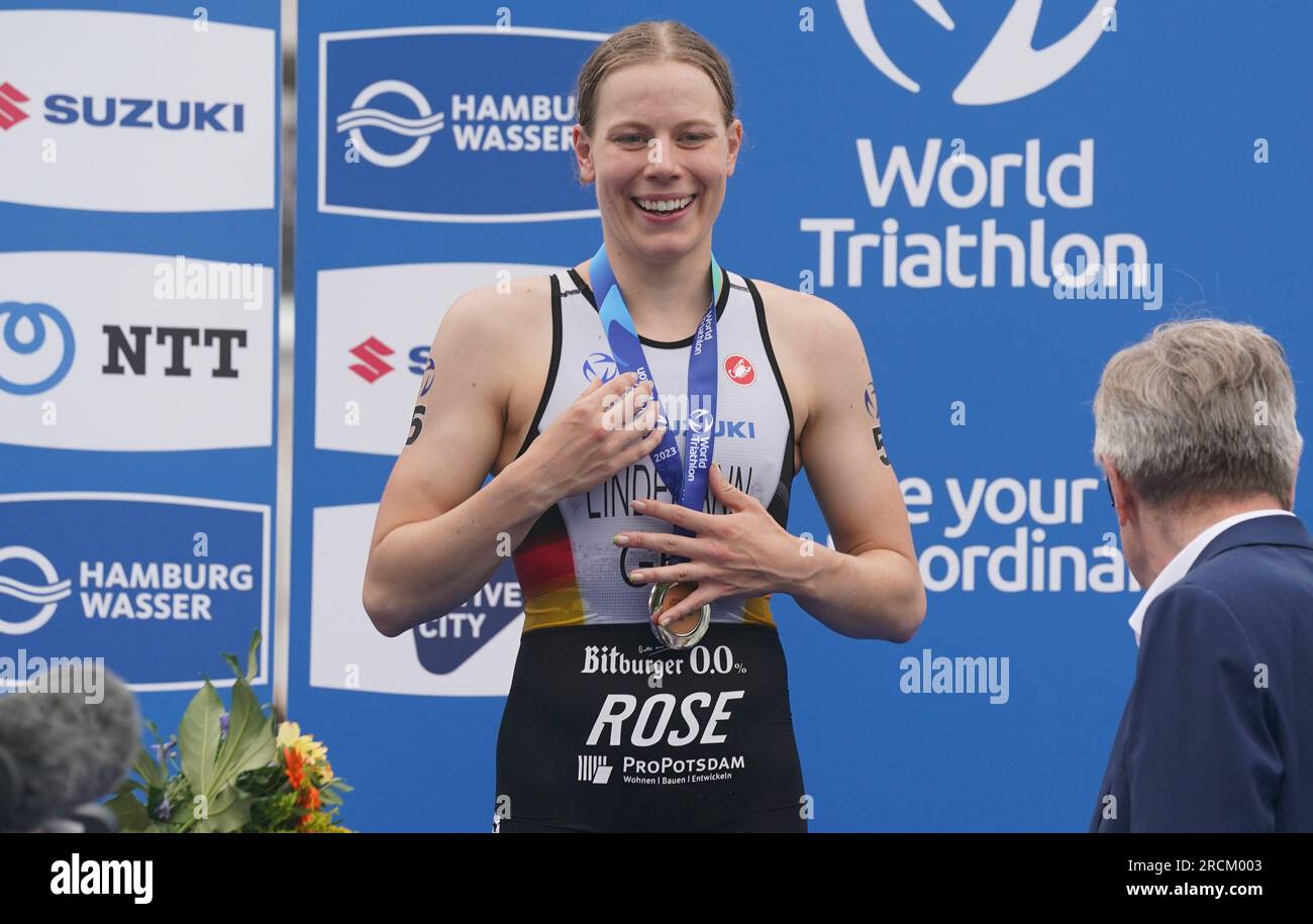 Hamburg, Germany. 15th July, 2023. Triathlon: ITU World Triathlon ...