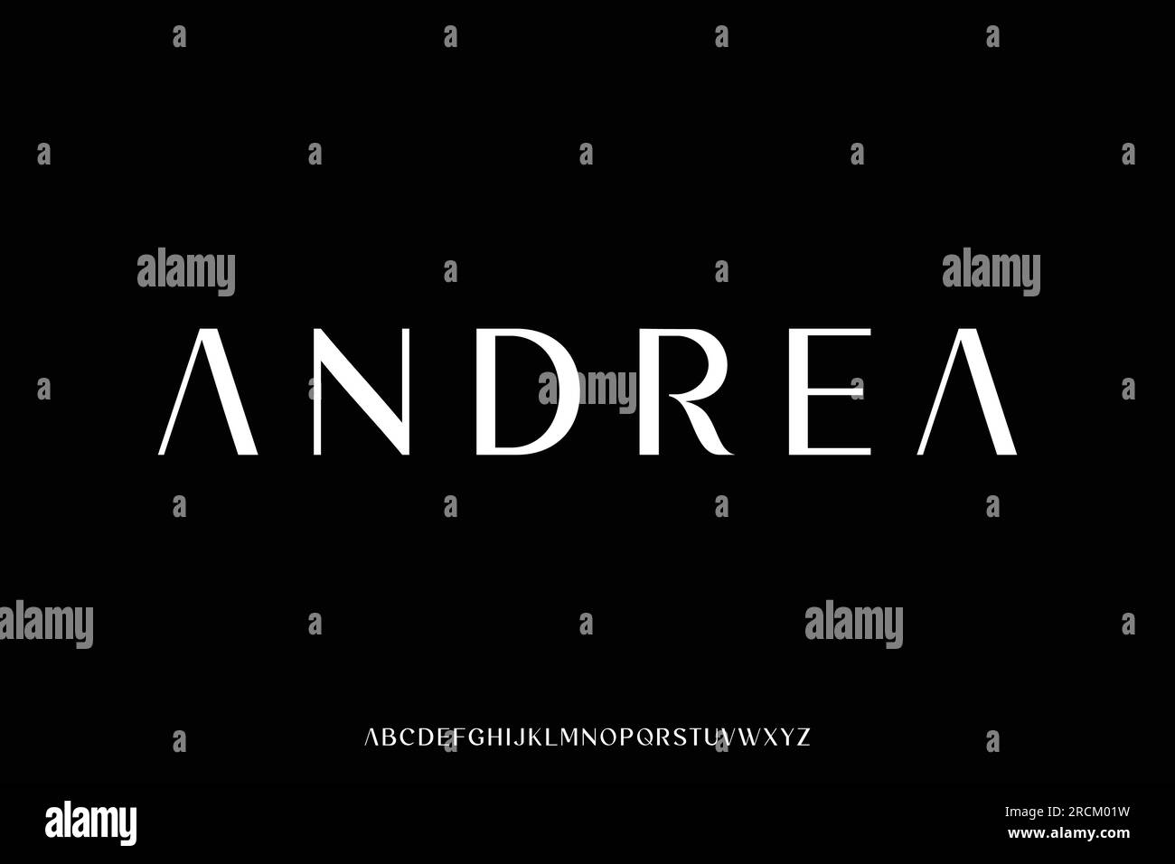 Elegant minimalist alphabet display font vector illustration. Beautiful ...