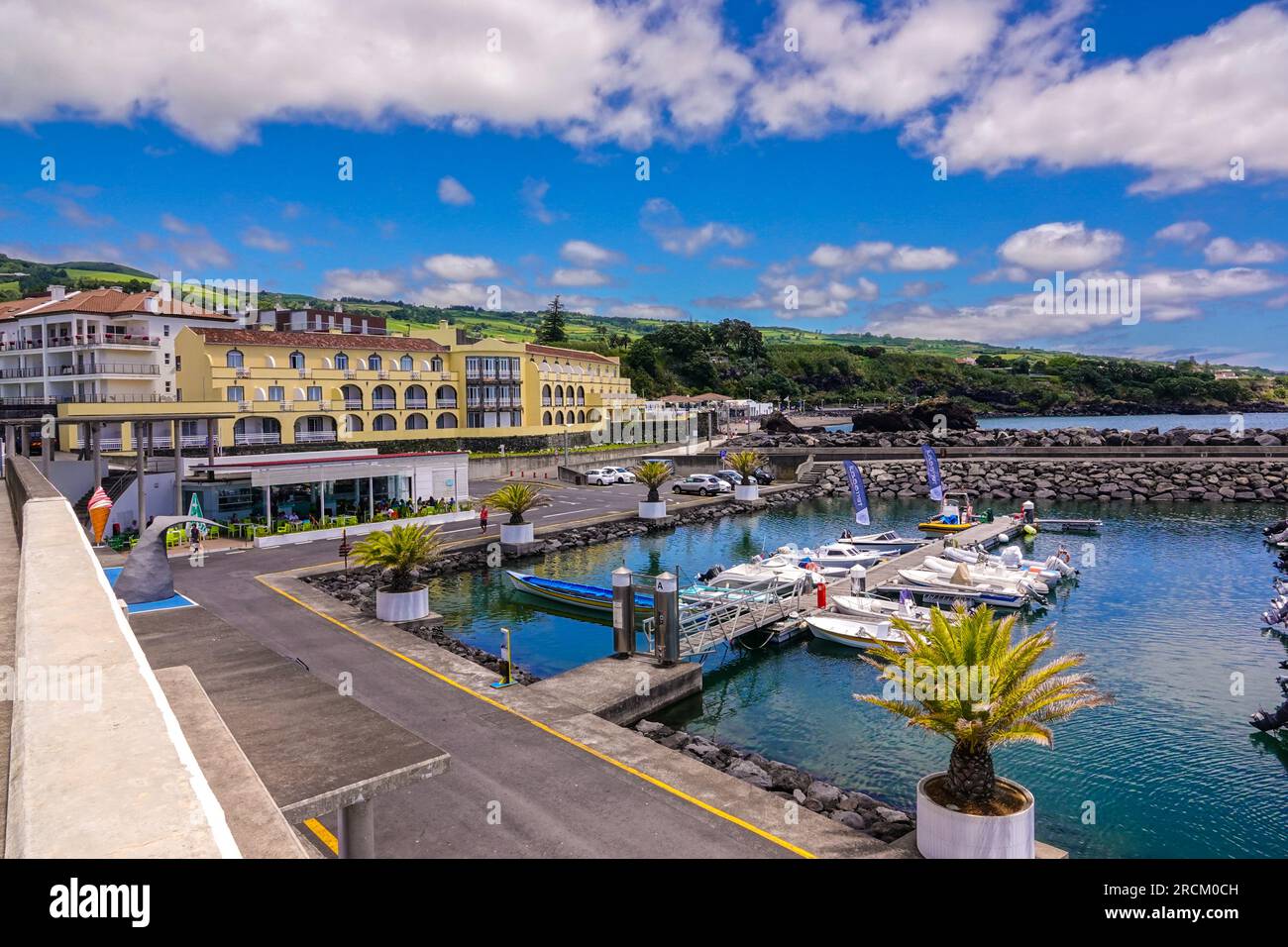 Marina and waterfront area at the historic village of Vila Franca do ...