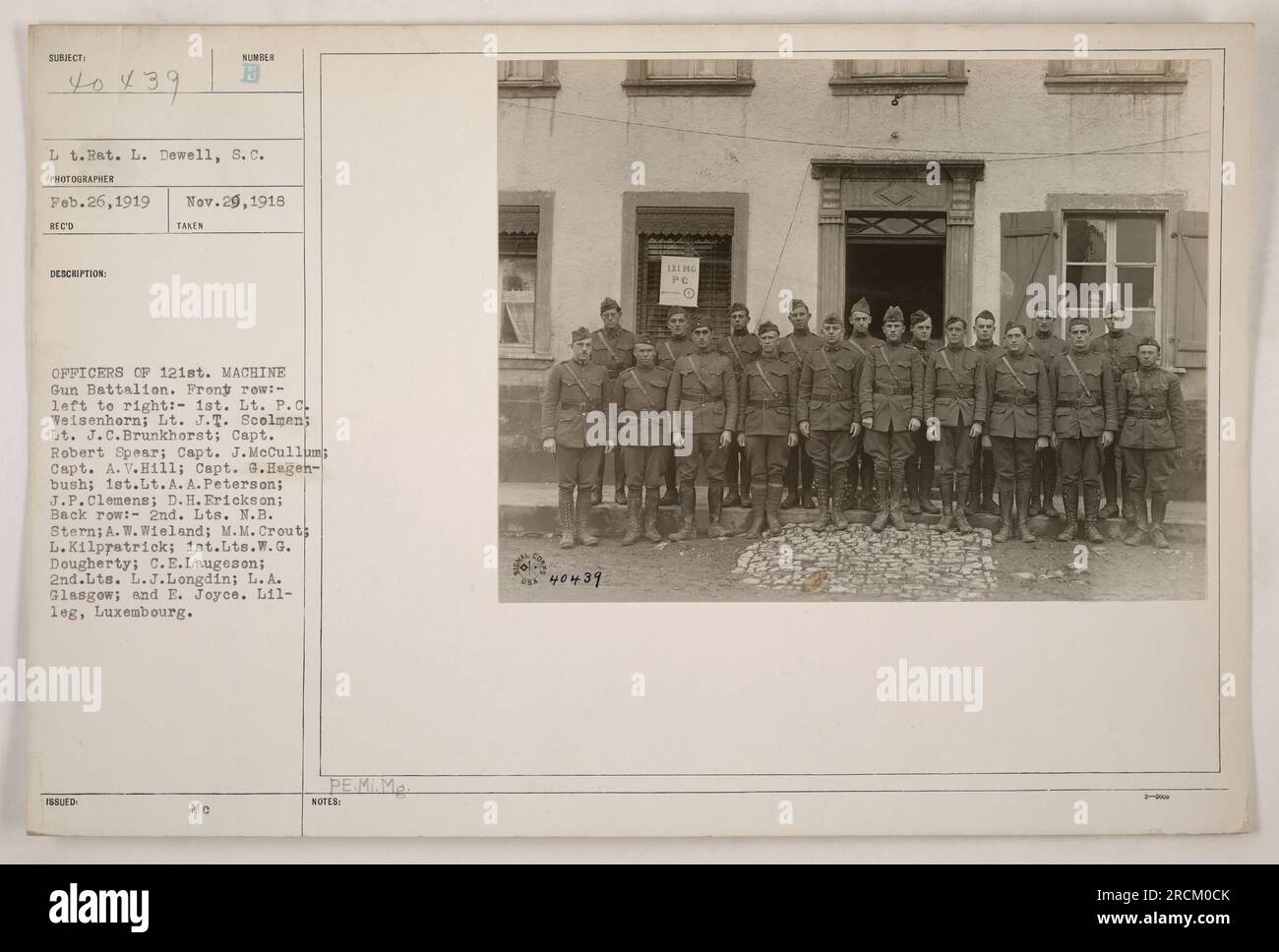 121st battalion officers hi-res stock photography and images - Alamy