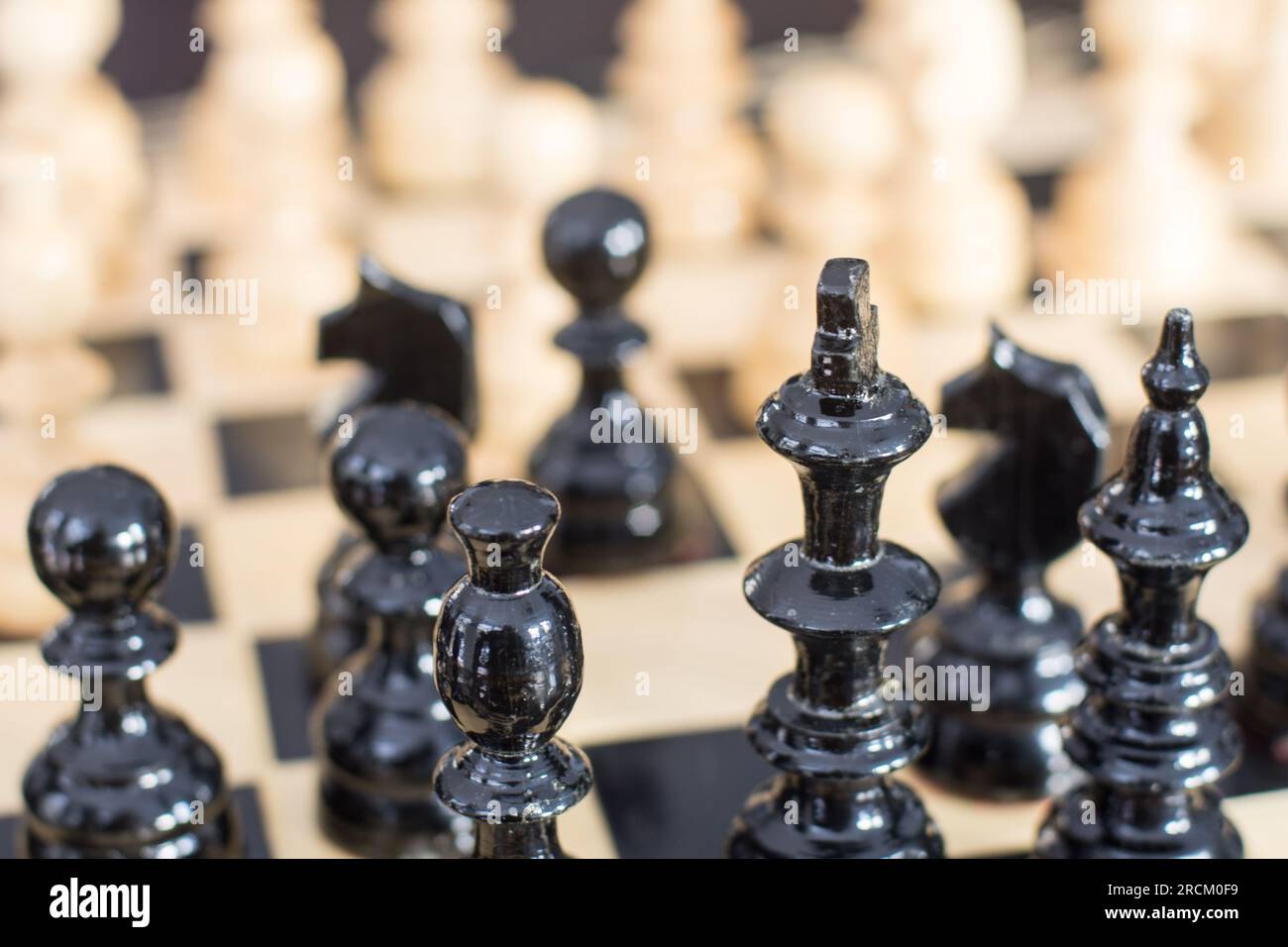 chess pieces on chessboard hobby leisure concept Stock Photo - Alamy