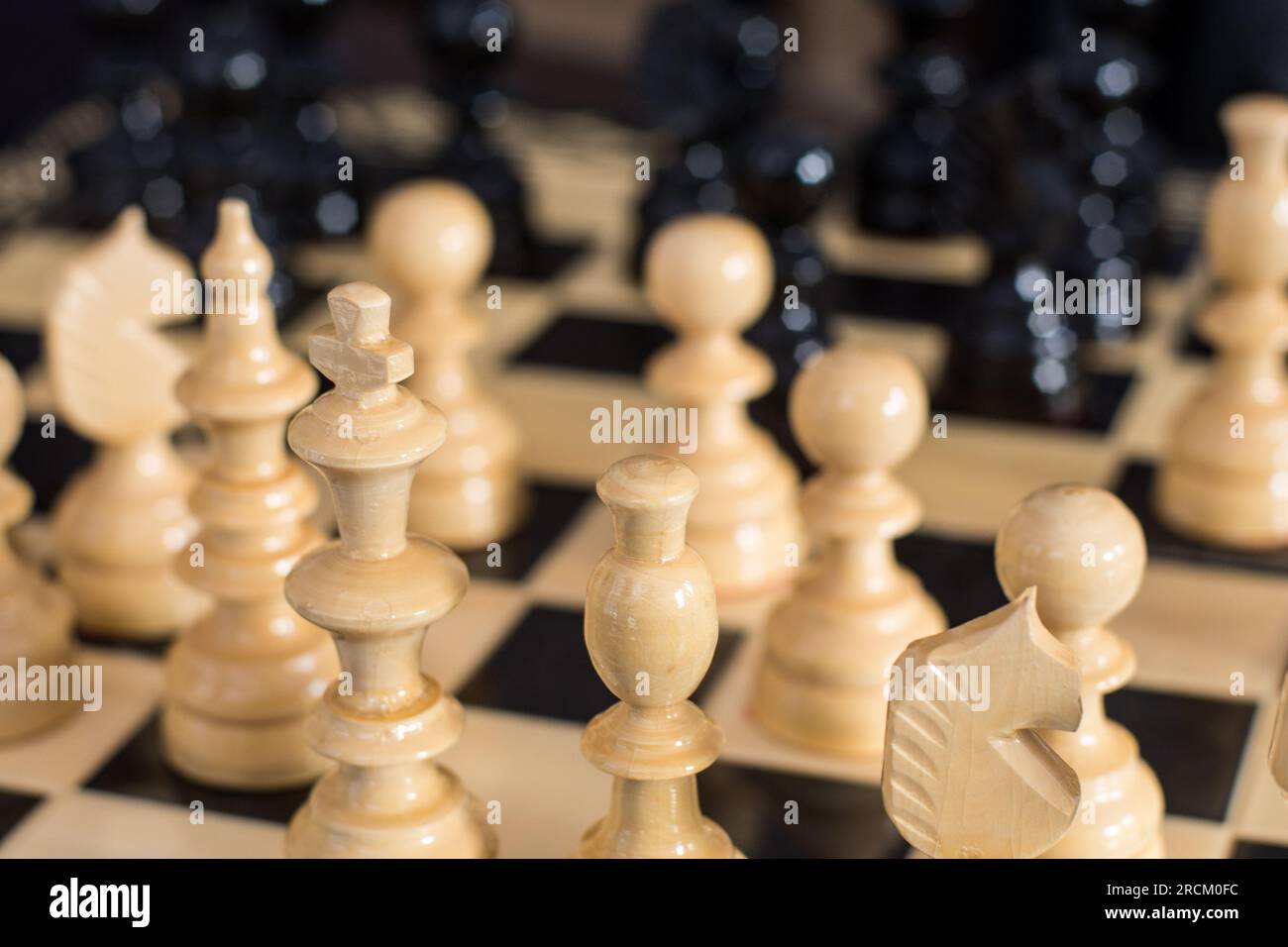 chess pieces on chessboard hobby leisure concept Stock Photo - Alamy