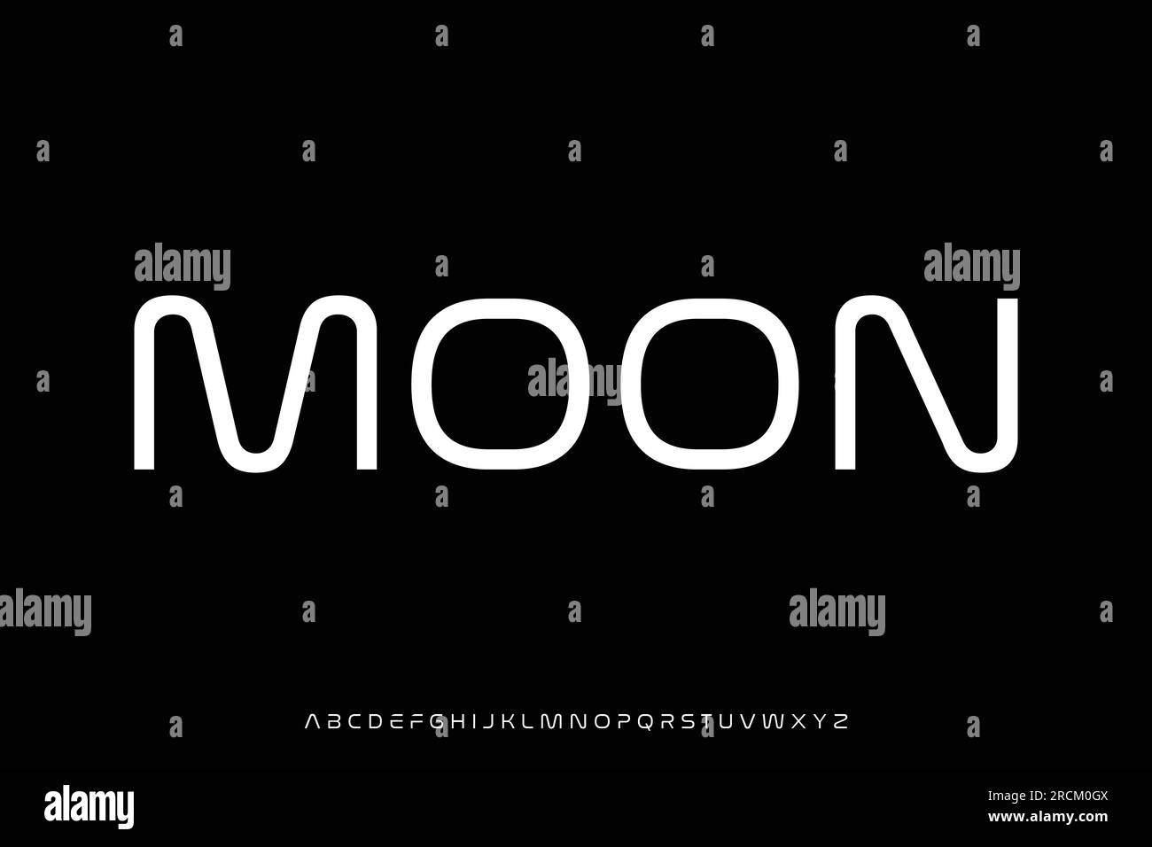 Modern unique futuristic alphabet display font vector. Creative ...