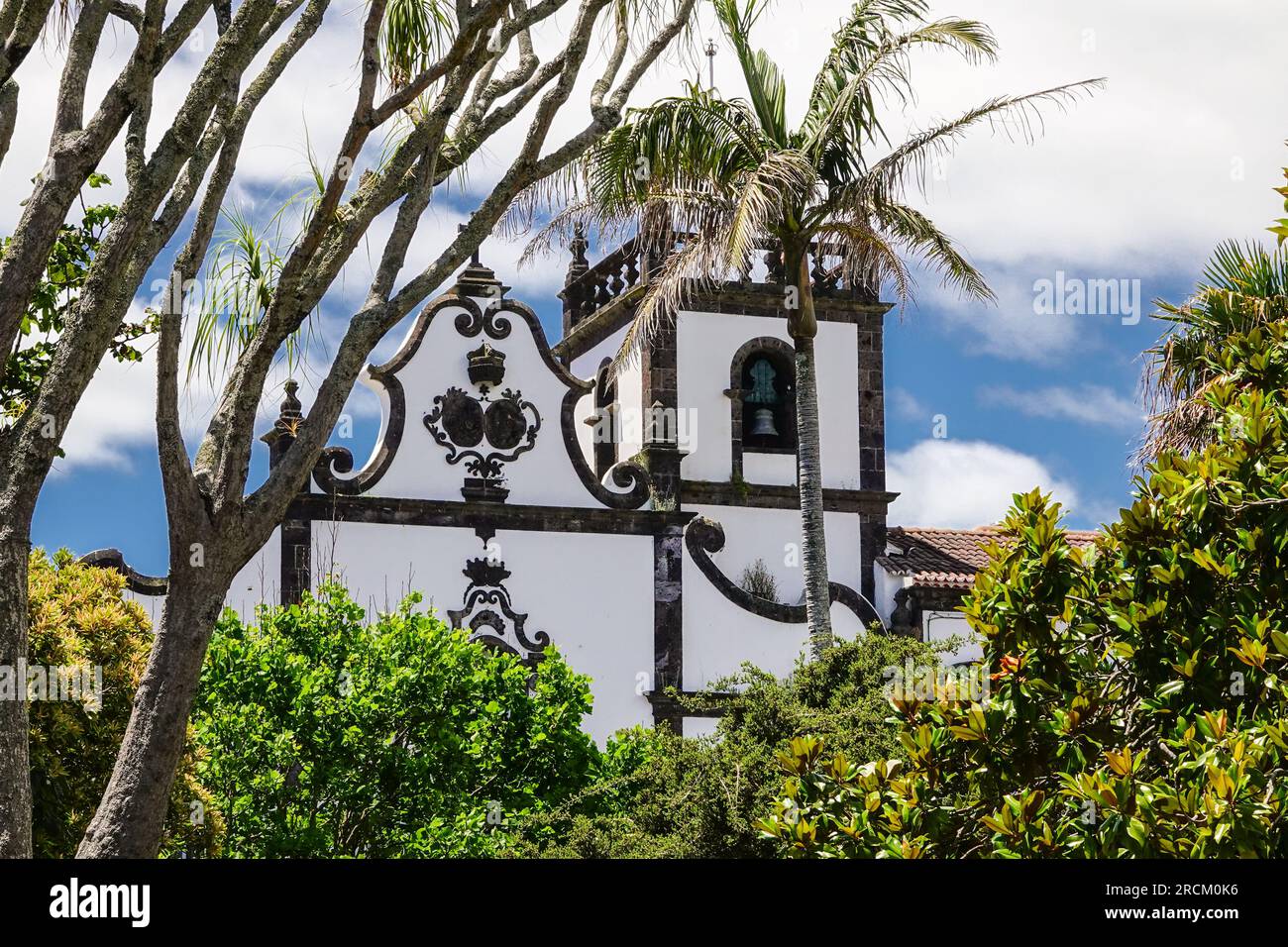 View of the bell tower of the Misericordia Church above the Jardim ...