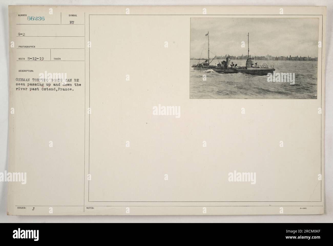 German torpedo boats are observed traversing the river near Ostend ...