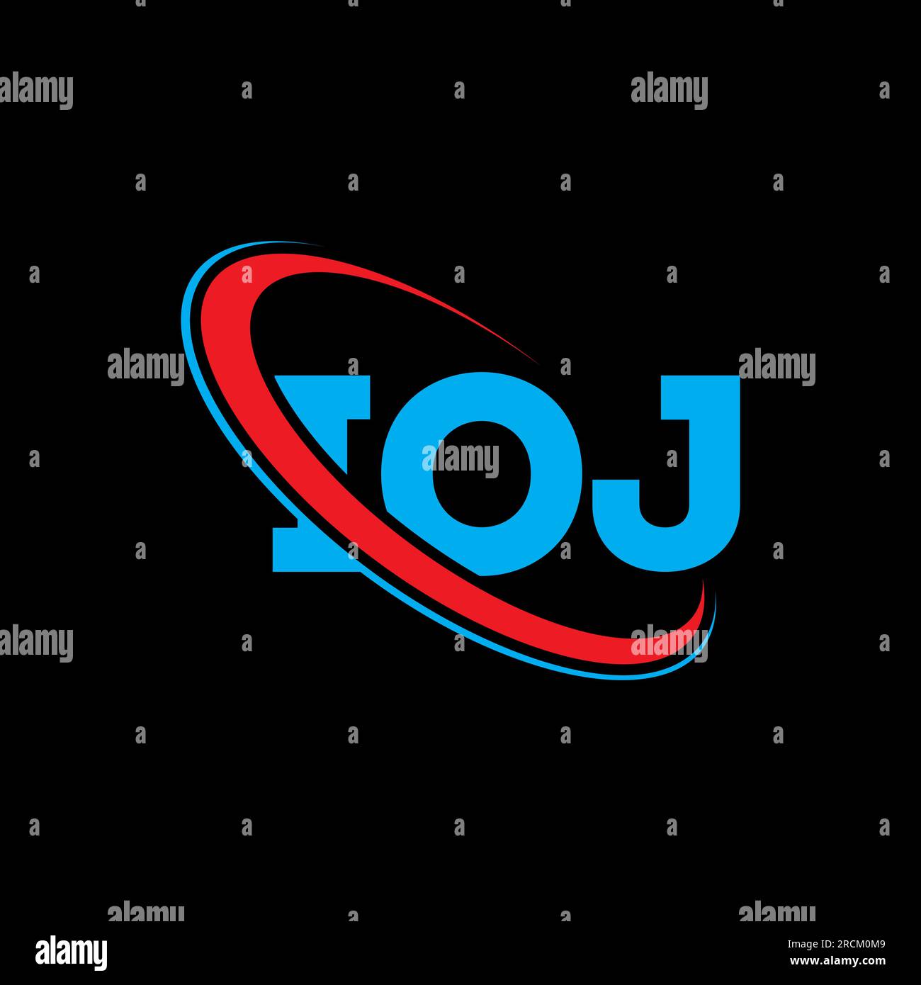 IOJ logo. IOJ letter. IOJ letter logo design. Initials IOJ logo linked ...