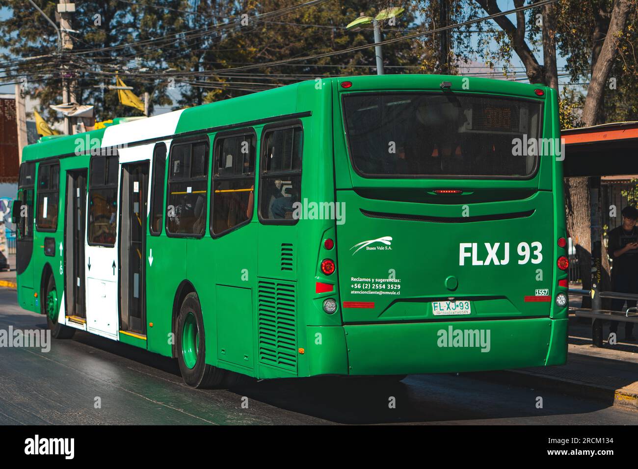 Santiago, Chile - April 24 2023: A public transport Transantiago, or ...