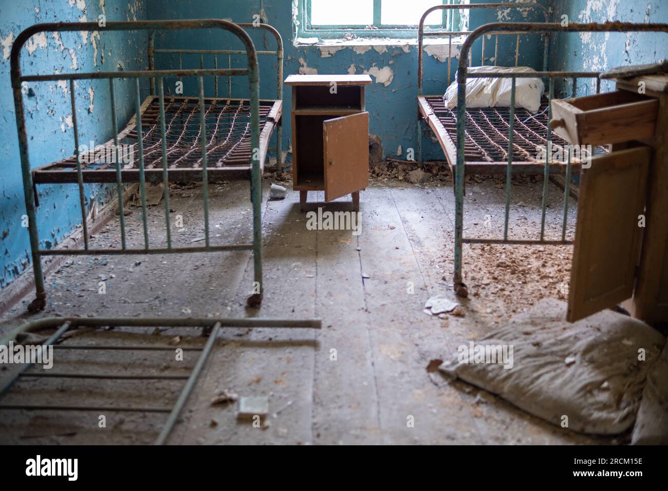 Chambers in an abandoned hospital in the exclusion zone of Belarus ...