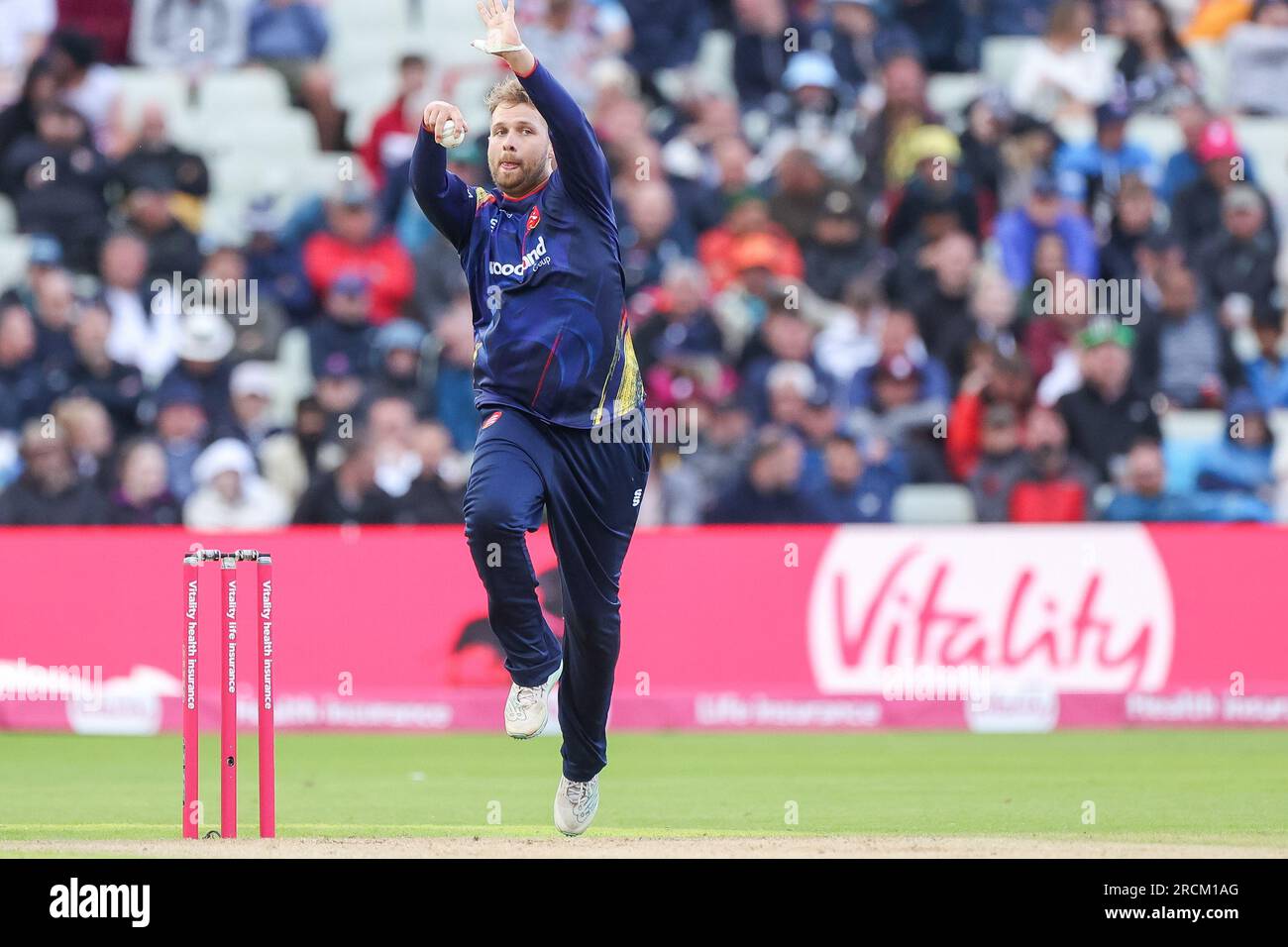Birmingham, UK. 15th July, 2023. Essex's Matt Critchley in action ...