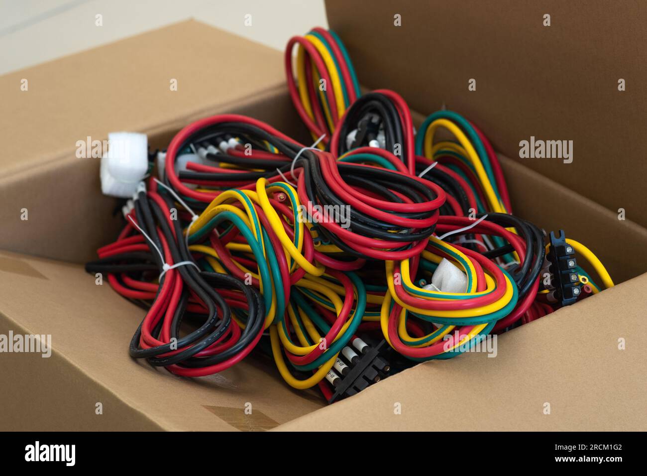 Perm, Russia - June 29, 2023: sets of multi-colored cables with ...