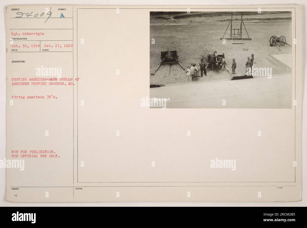 Sgt. McGarrigle performs shell testing at Aberdeen Proving Grounds, MD ...