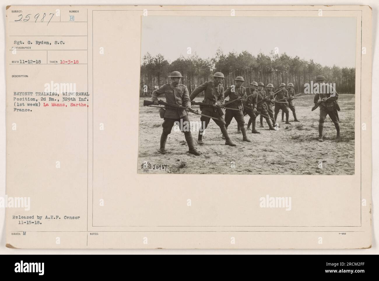 Sgt. G. Ryden, a soldier from the 2nd Battalion, 329th Infantry, is seen in this photograph ...