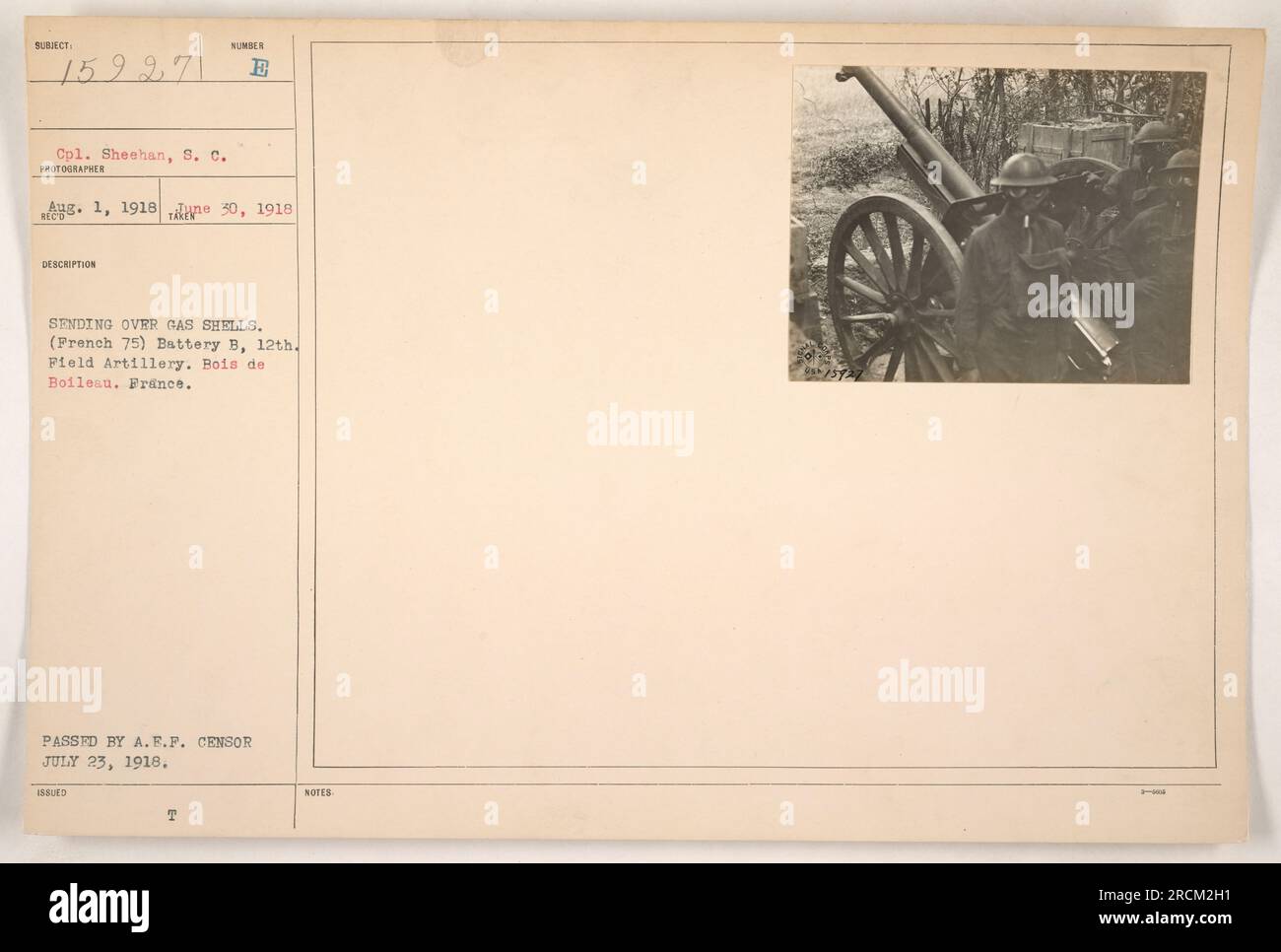 12th field artillery hi-res stock photography and images - Alamy