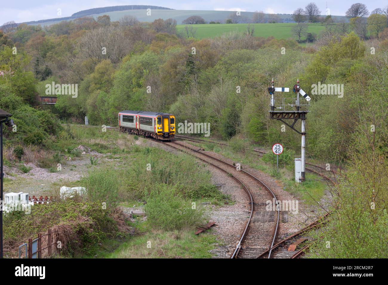 2 Transport For Wales class 153 single car DMU trains passing the ...