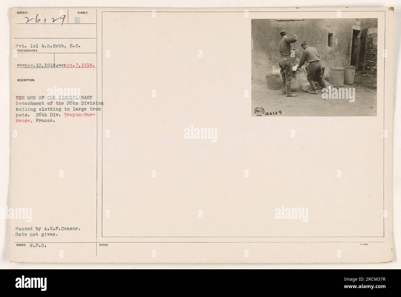 Members of the Disciplinary Detachment from the 26th Division are seen ...