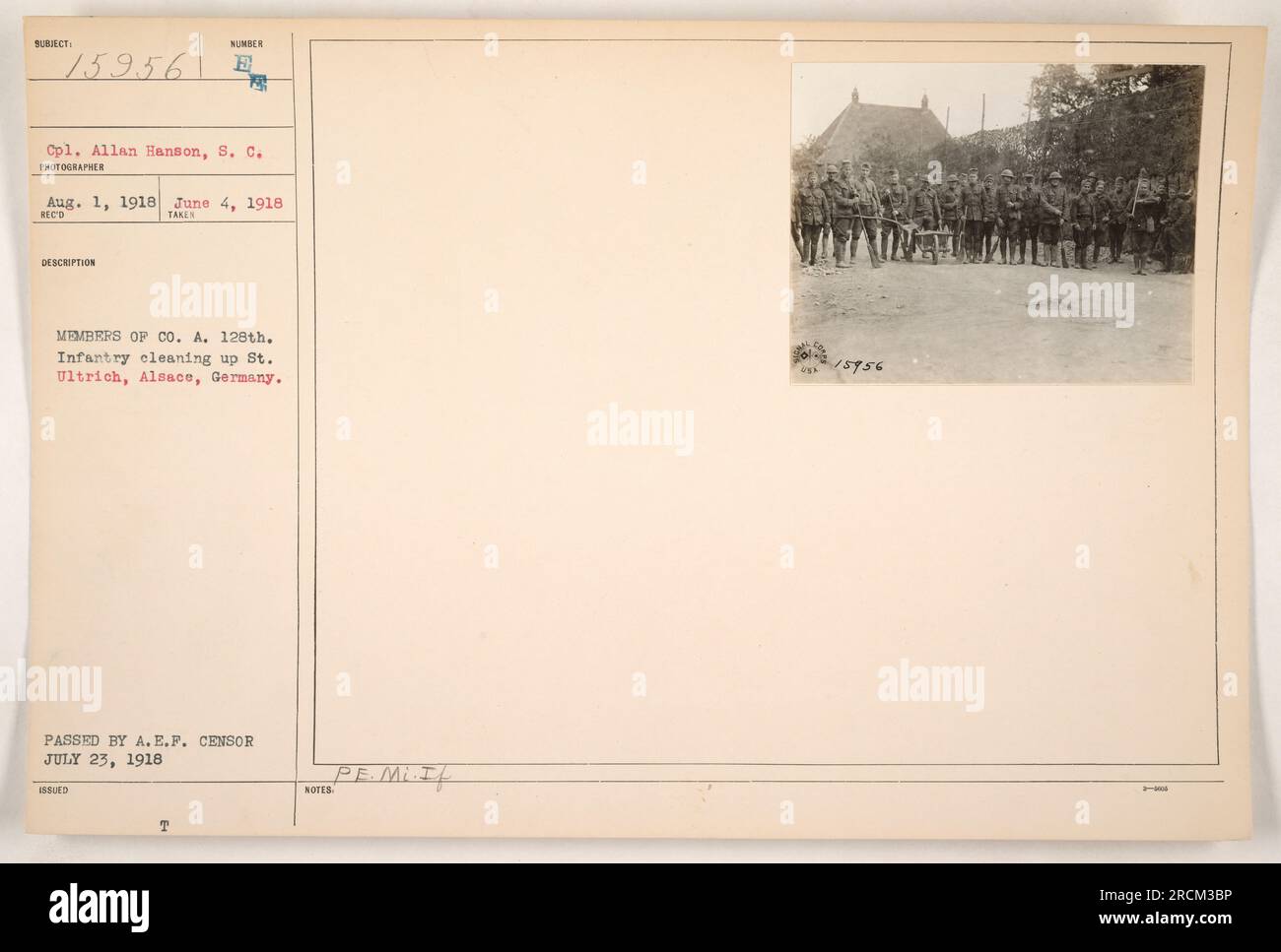 Co a 128th infantry hi-res stock photography and images - Alamy