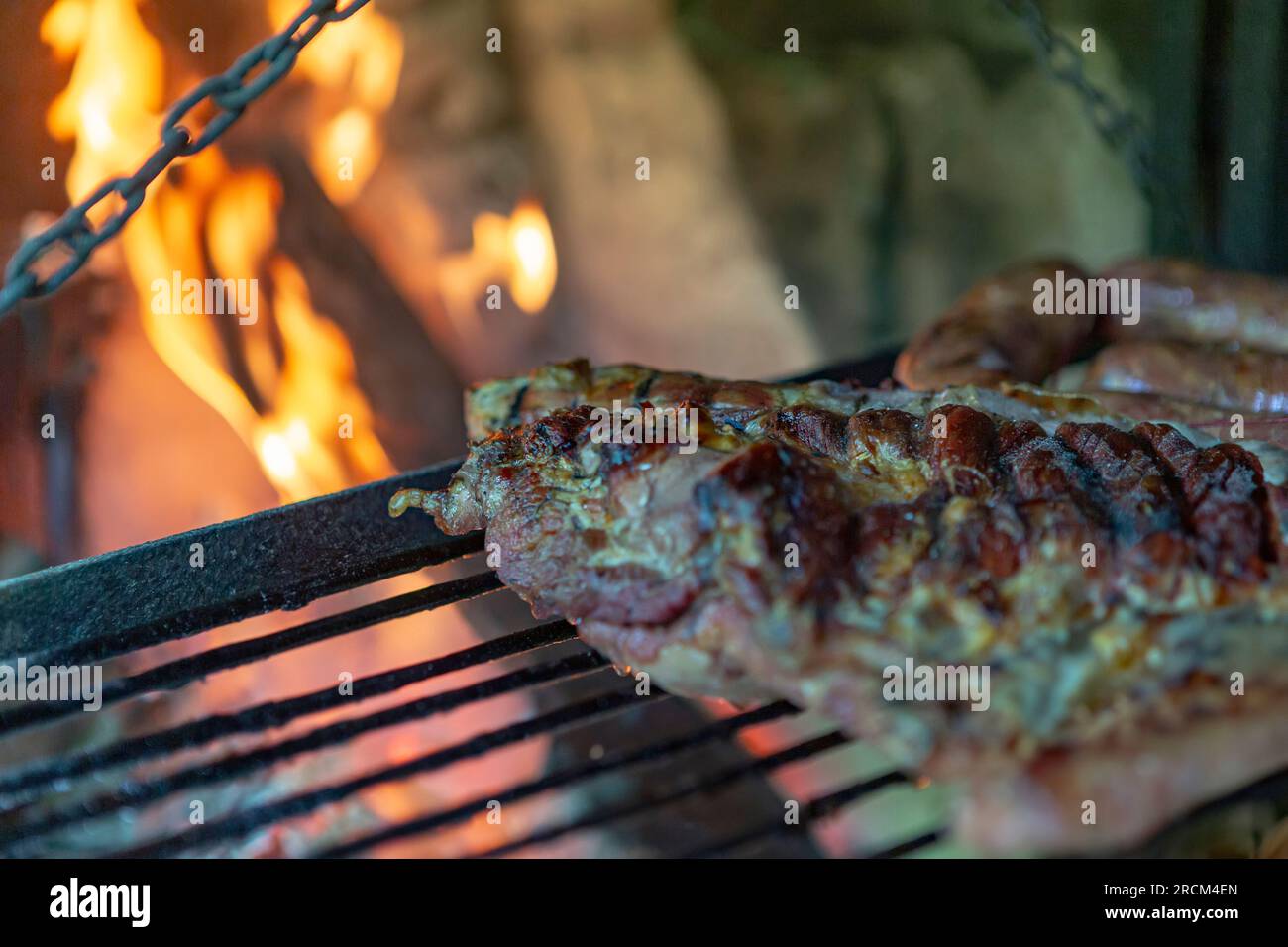 Grill fire hi-res stock photography and images - Alamy