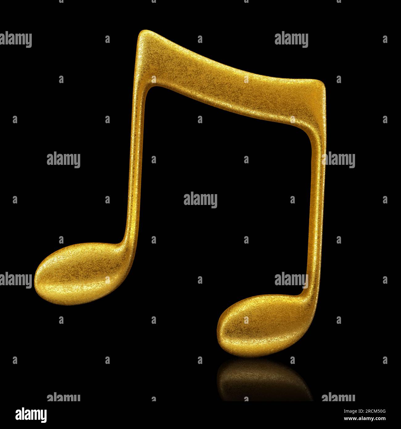 Golden musical note - 3d render Stock Photo - Alamy
