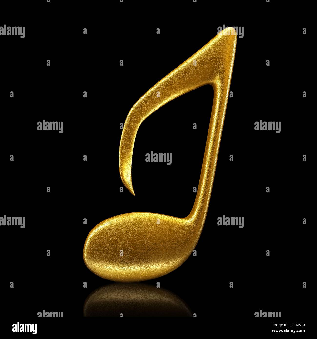 Golden musical note - 3d render Stock Photo - Alamy