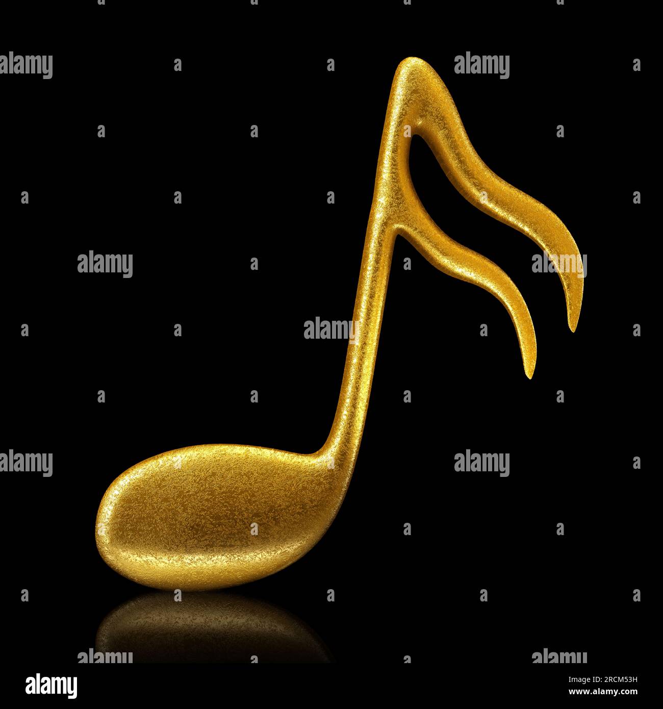 Golden musical note - 3d render Stock Photo - Alamy