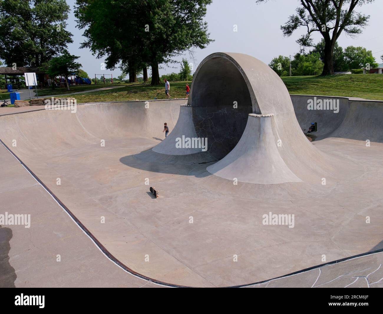 Shawnee, Kansas - July 15, 2023: Swarner Skatepark at 63rd and Lackman ...