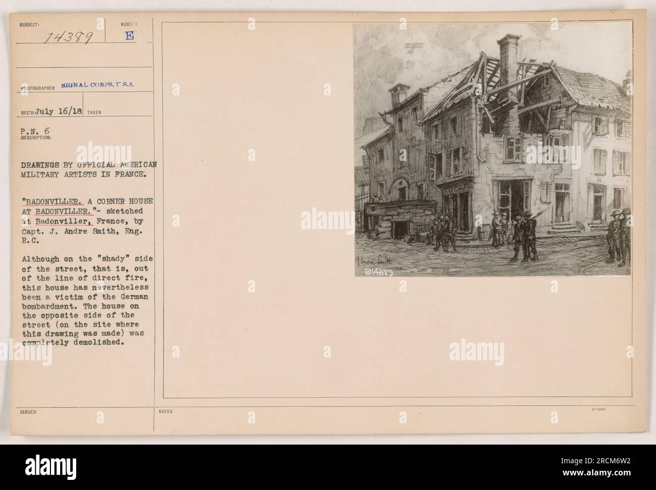 This photograph, taken by the Signal Corps on July 16, 1918, features a ...