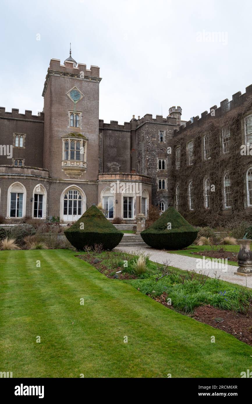 Kenton.Devon.United Kingdom.February 17th 2023.Photo of the east front ...