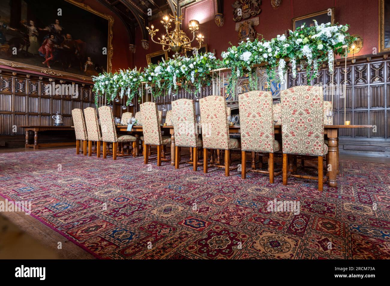Kenton.Devon.United Kingdom.February 17th 2023.Photo of the dining hall ...