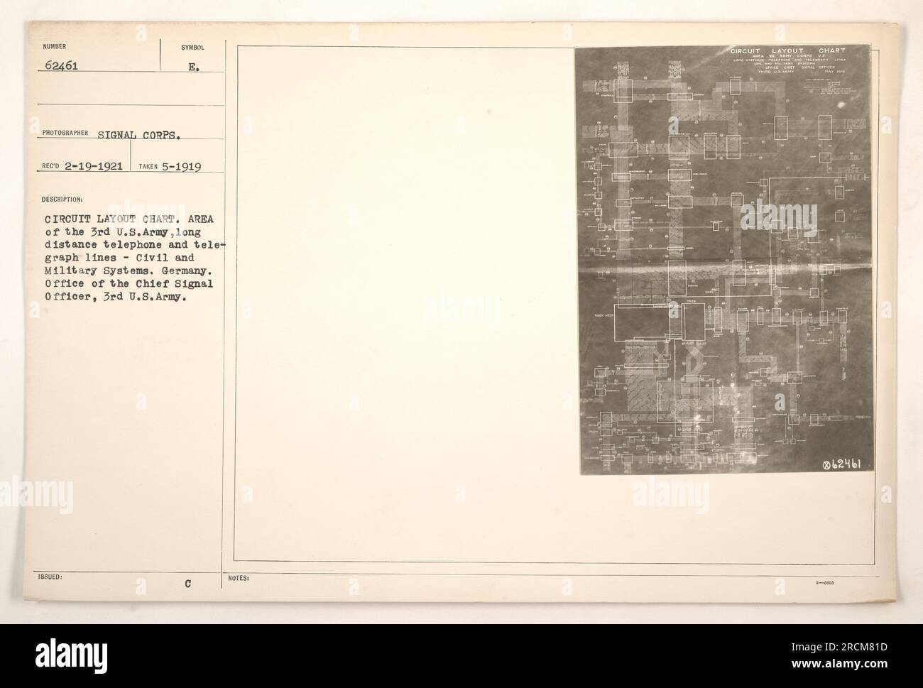 Circuit layout chart depicting the long distance telephone and ...