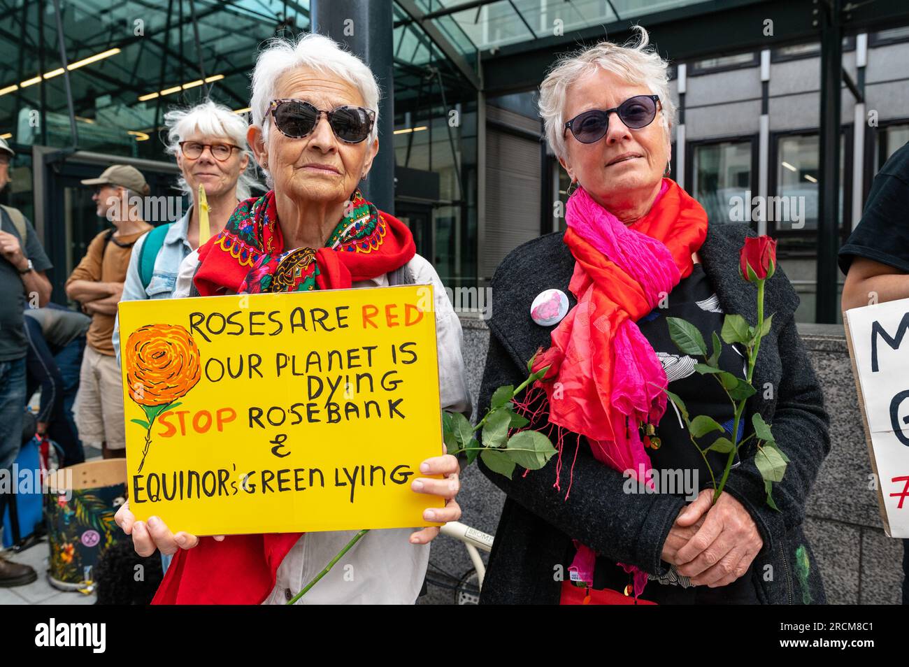 London, UK. 15 July 2023. Fossil Free London protest against the ...
